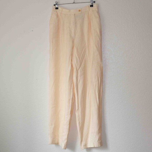 Vintage | Pants & Jumpsuits | Vintage Light Yellow Pants | Poshmark